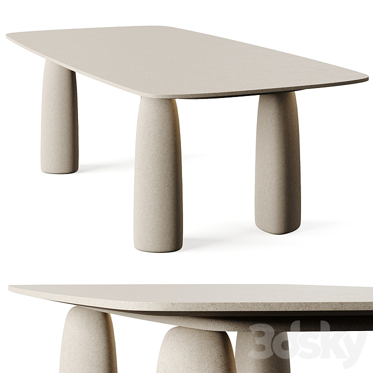 Poliform MONOLITH 2023.2 Square Table - Table - 3D model