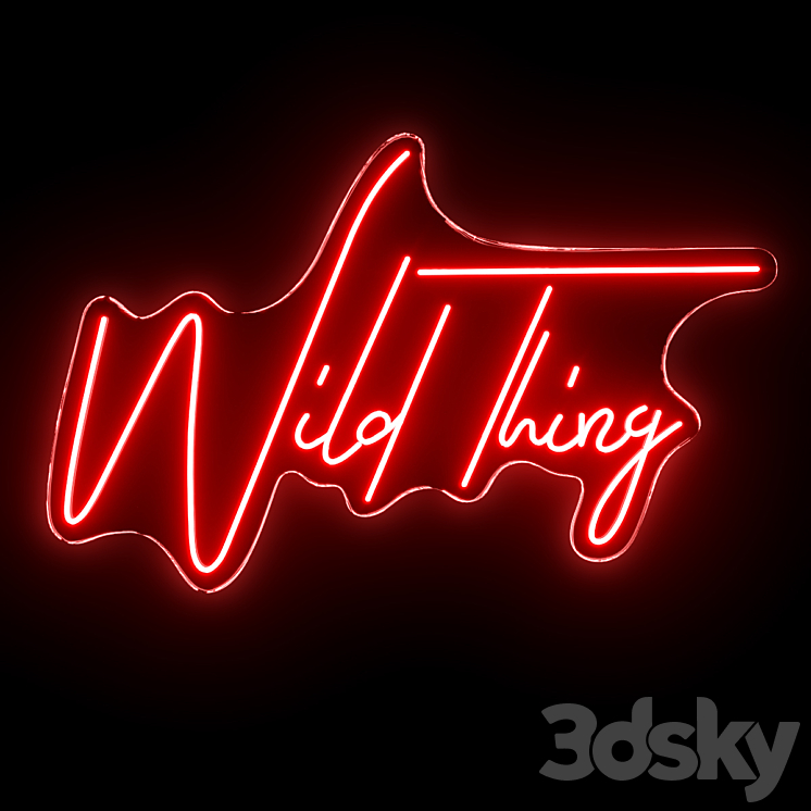 Wild Thing Neon Sign - Neon - 3D model