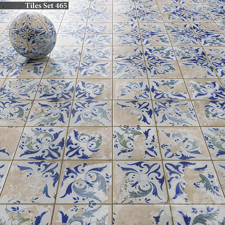 Tiles set 465 - Tile - 3D model