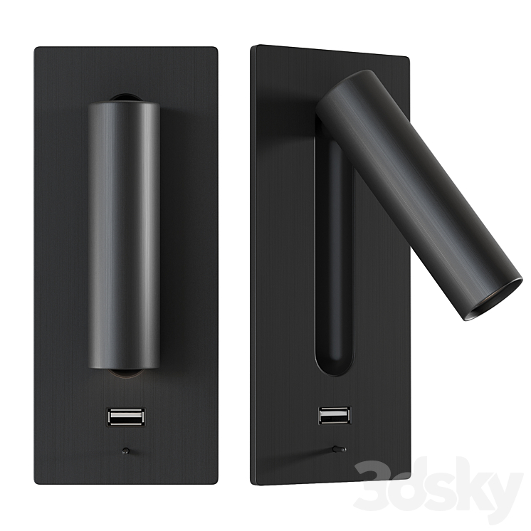Astro - Headboard USB Reading Light - Wall light - 3D model