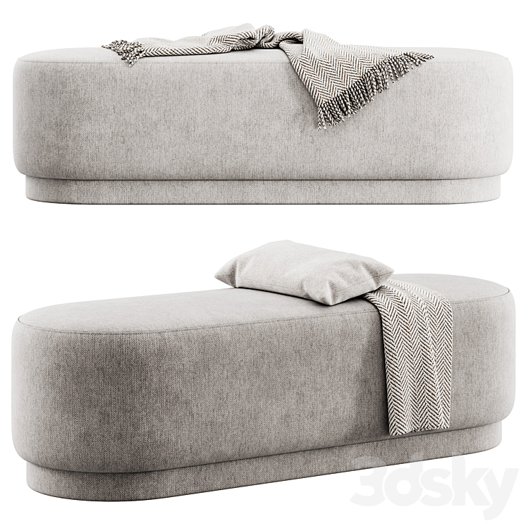 Oval pouf Tablet 5277 by Montbel - Other soft seating - 3D model