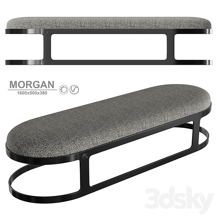 Estetica Morgan bench - Other soft seating - 3D model