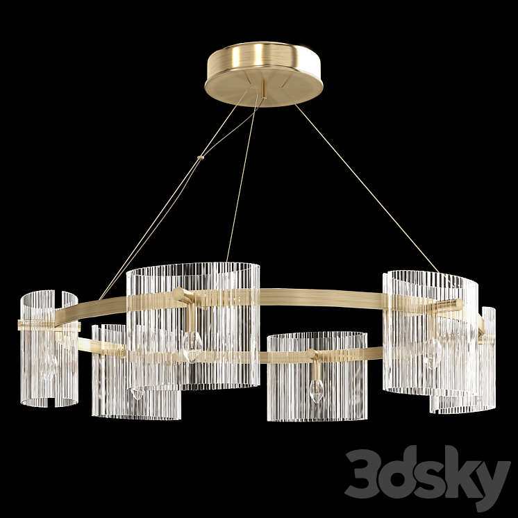 OM Chandelier Crystal Lux ENCANTO SP6 - Pendant light - 3D model