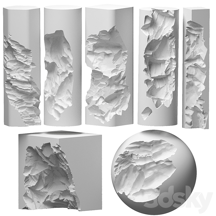 set of gypsum products - Other decorative objects - 3D model