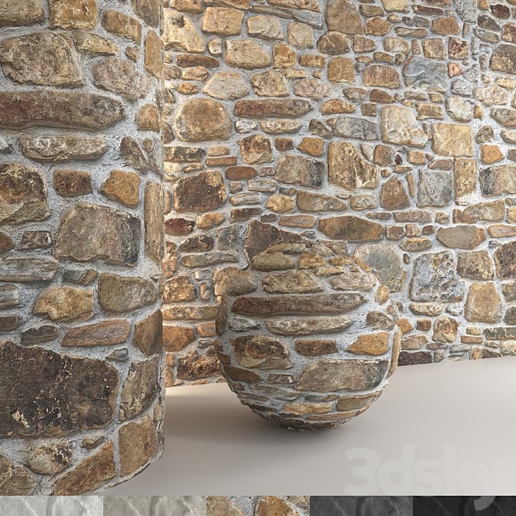 Stone wall 18 - Stone - 3D model