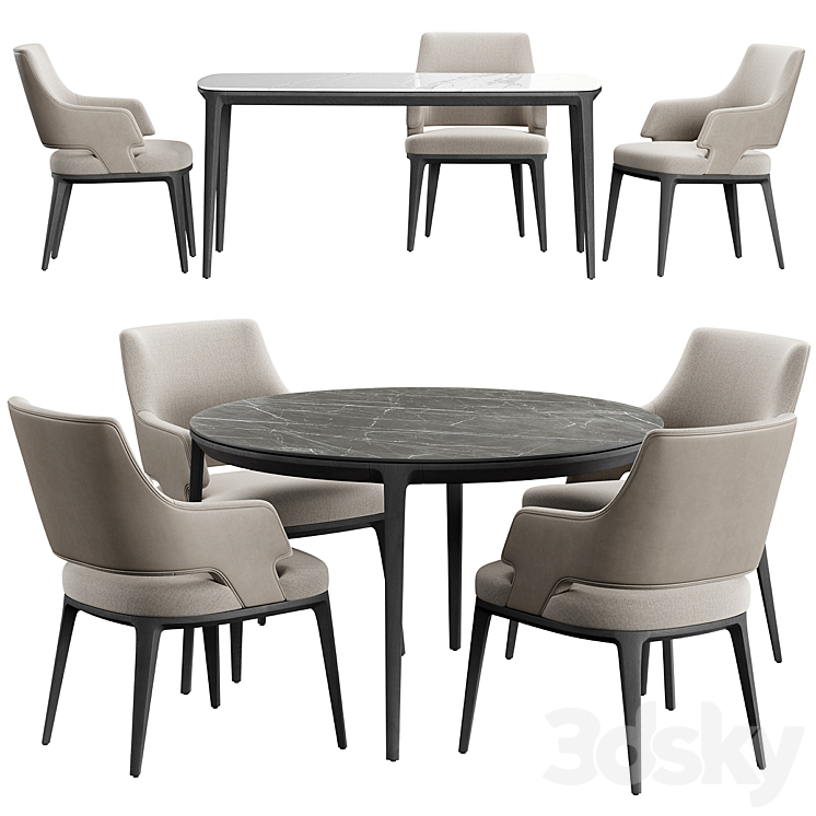 Chair Leet Konyshev PLAYGROUND MODERN Table - Table + Chair - 3D model