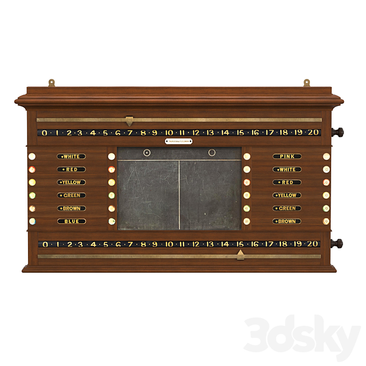 Thurston Combined Billiards Scoreboard - Billiards - 3D model