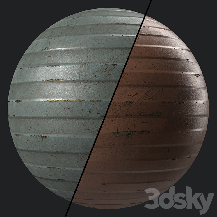 Metal Materials 61- Metal panels By Painting | Pbr 4k Seamless - Metal ...