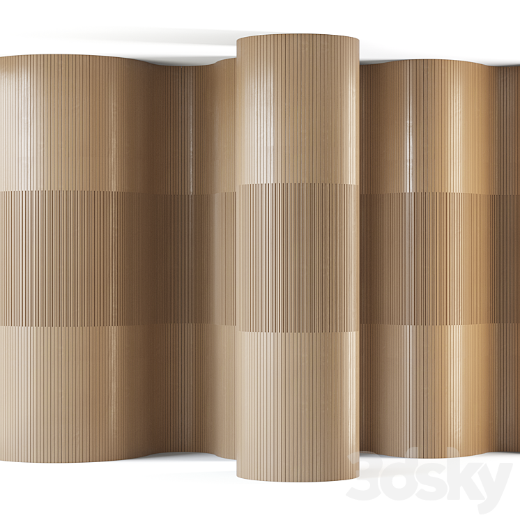 Decorative wall, wavy partition - Other decorative objects - 3D model