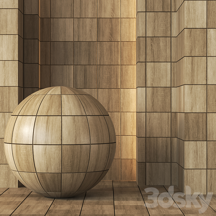 Wood Panel Texture 4K - Seamless - Wall covering - 3D model