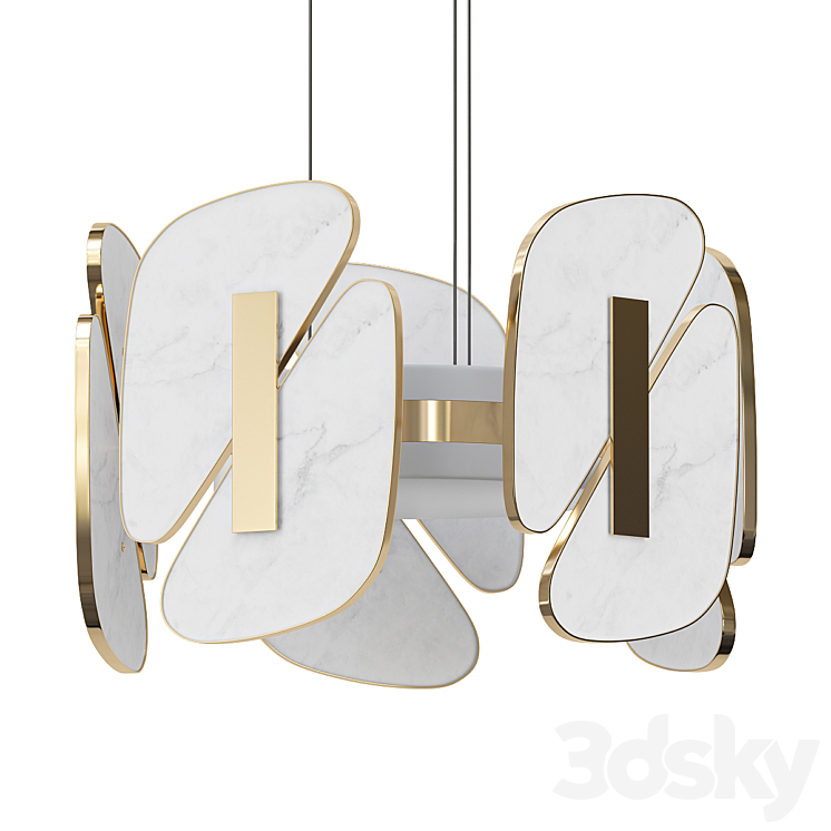 Marble Plates - Pendant light - 3D model