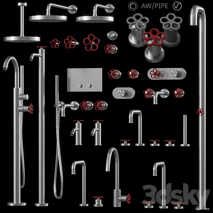 Fantini AW/PIPE - Faucet - 3D model
