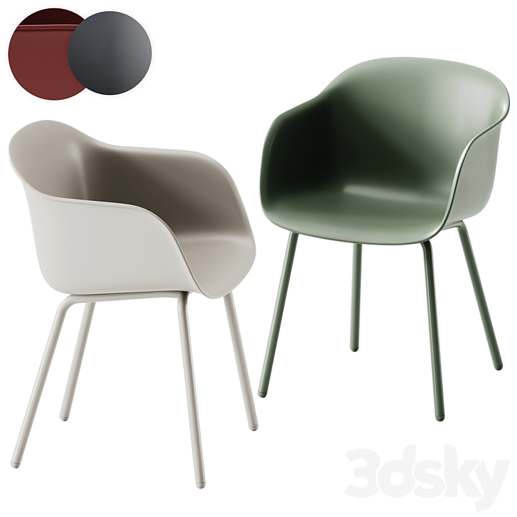 Muuto Fiber Outdoor Armchair - Arm chair - 3D model