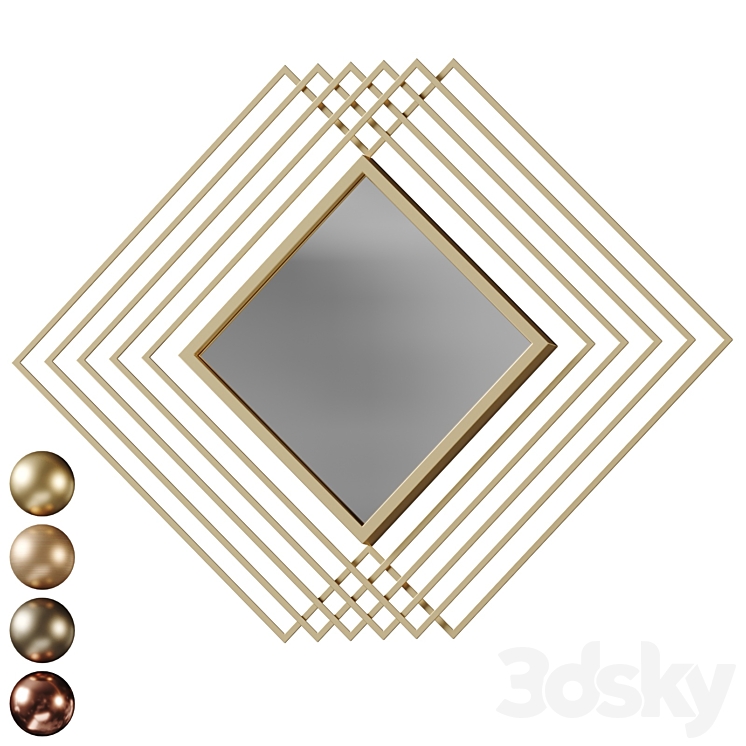 Rhombus by Homary - Mirror - 3D model
