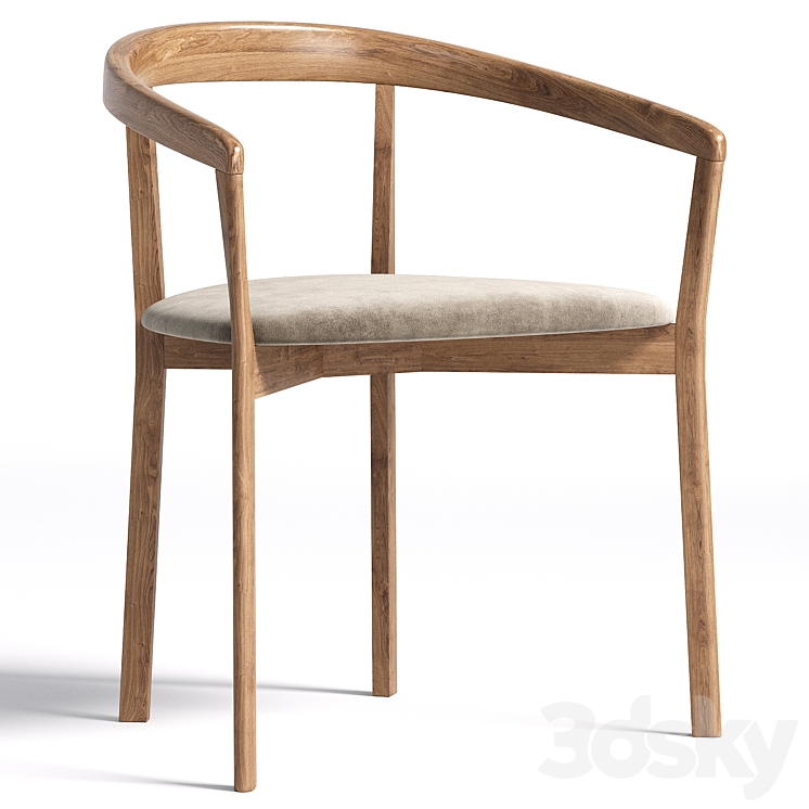 Round Back Dining Chair - Chair - 3D model