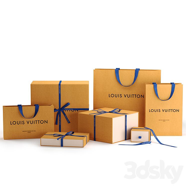 LOUIS VUITTON - set of packaging boxes - Other decorative objects - 3D ...