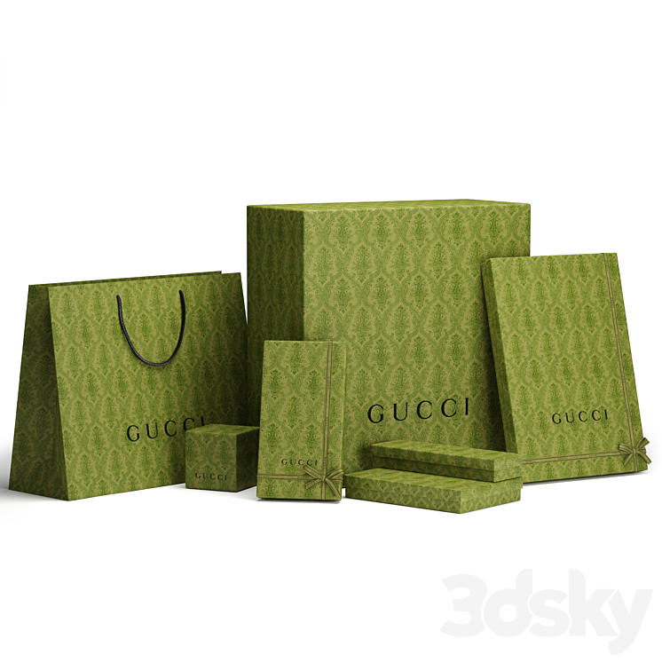 GUCCI - set of packaging boxes - Other decorative objects - 3D model