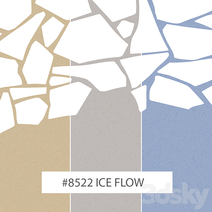 Creativille | Wallpapers | 8522 Ice Flow - Wall covering - 3D model