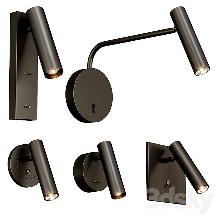 Enna Led Lamp Set - Wall light - 3D model