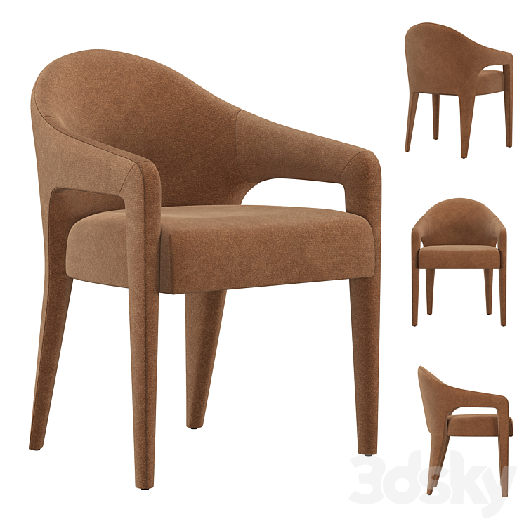 ISABELLA FABRIC DINING SIDE CHAIR - Chair - 3D model
