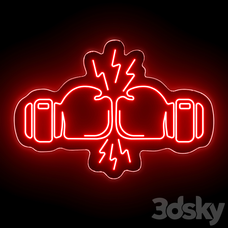 Fighting Club Neon Sign - Neon - 3D model