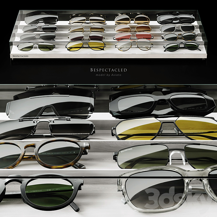 Bespectacled - Decorative set - 3D model