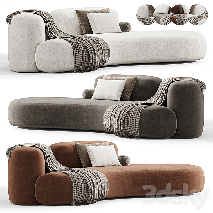 Tateyama XL Sofa by Secolo - Sofa - 3D model