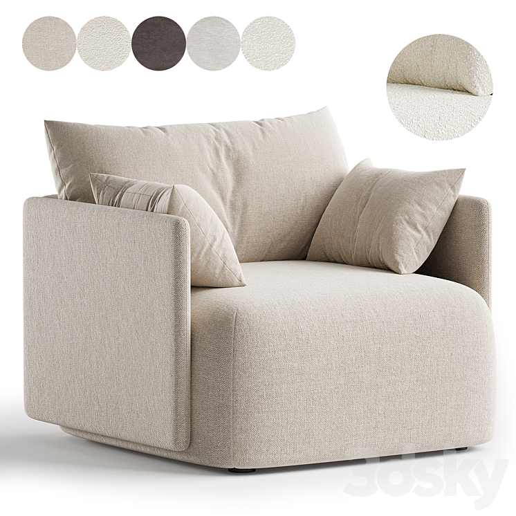 Offset Lounge Chair - Arm chair - 3D model