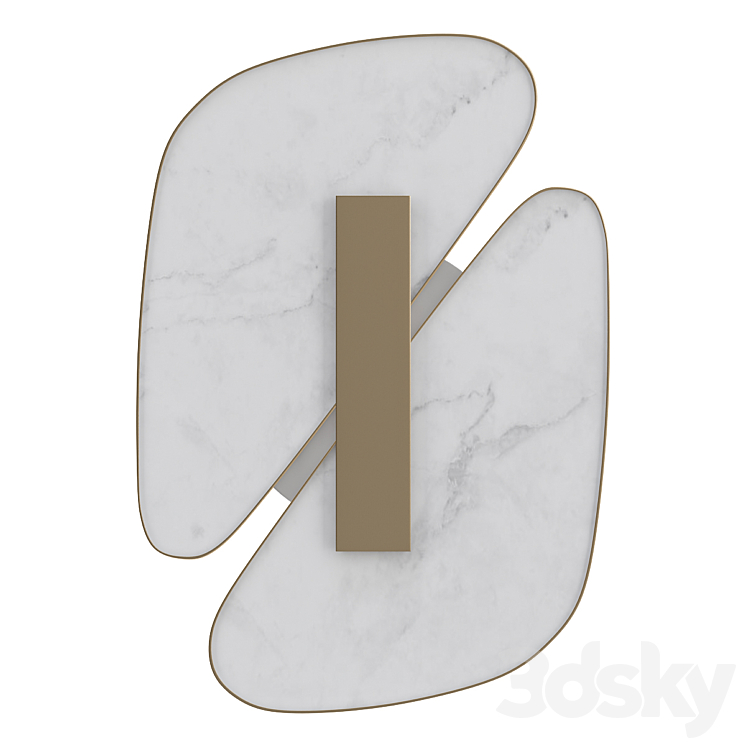 Marble Plates - Wall light - 3D model