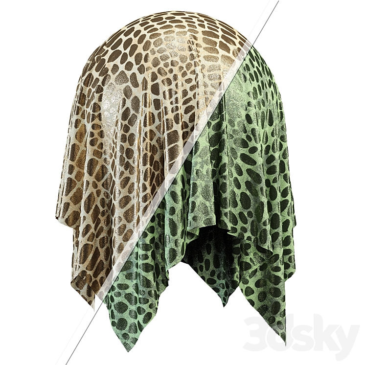 2 Animal skin pattern fabric material -V.12 - Fabric - 3D model