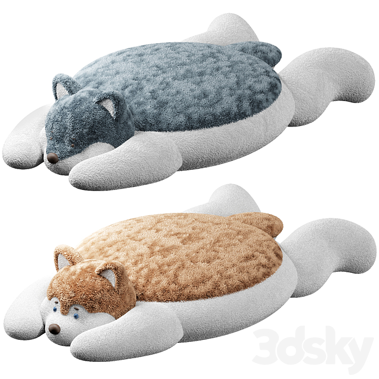 set soft toys carpet - Toy - 3D model