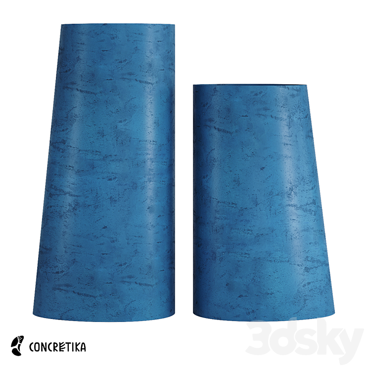 Concretika Collection Flowerpots Duet Color Om - Vase - 3D model