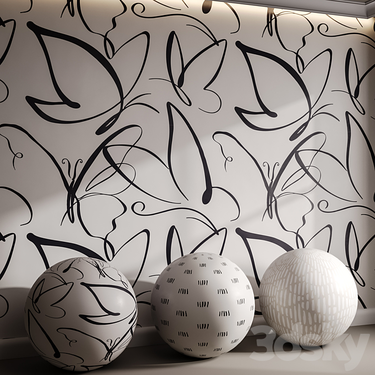 Wallpaper 04 - Wall covering - 3D model