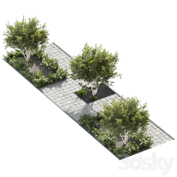 Town Square Landscape 10 - Urban environment - 3D model