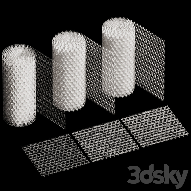 Air bubble film - Plastic - 3D model