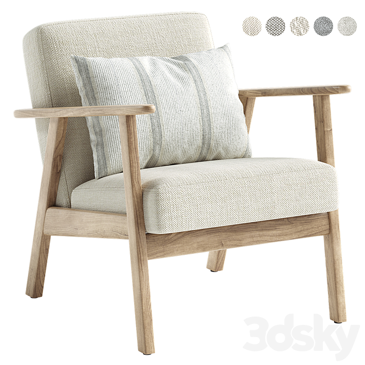 EKENASET Armchair Kilanda light beige - Arm chair - 3D model