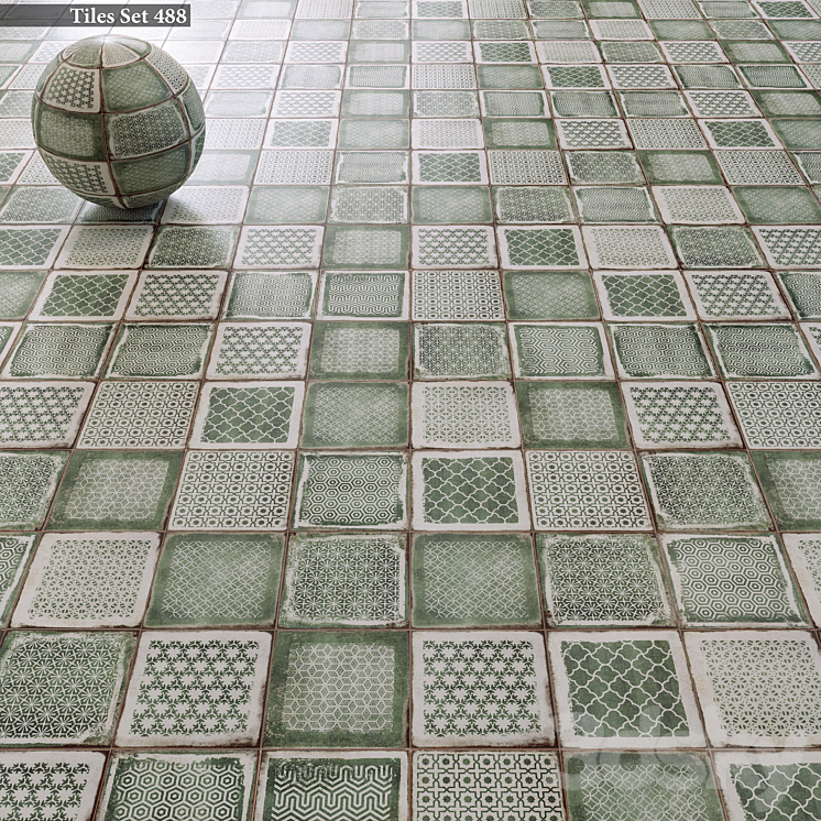 Tiles set 488 - Tile - 3D model