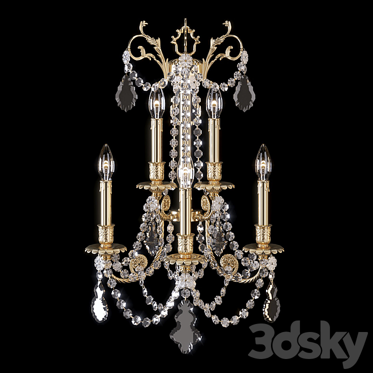 Badari Classica Wall Sconce A8-784/5 - Wall light - 3D model