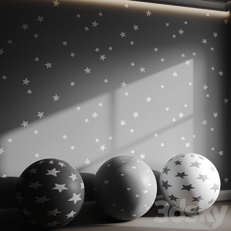 Wallpaper 18 - Wall covering - 3D model