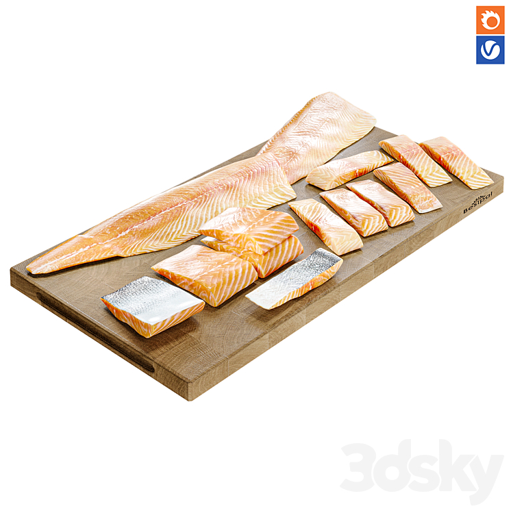 Salmon - Food and drinks - 3D model