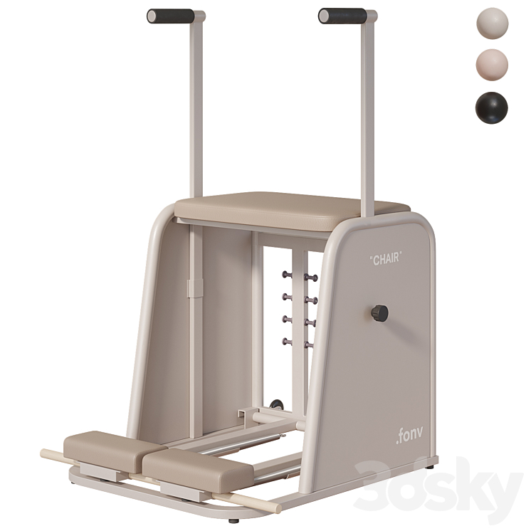 Pilates equipment .fonv Chair Professional - Sports - 3D model