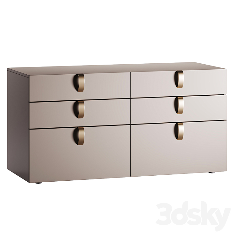 Splendor Flow Dresser - Sideboard & Chest of drawer - 3D model
