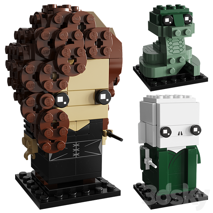 Lego BrickHeadz | Voldemort, Nagini & Bellatrix 40496 - Toy - 3D model