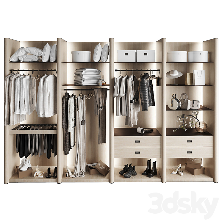 Dressing room 23 - Wardrobe & Display cabinets - 3D model