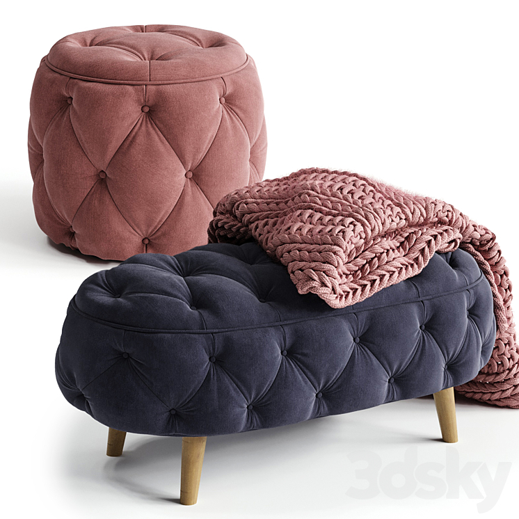 Alexander & James JEAN Footstool - Other soft seating - 3D model