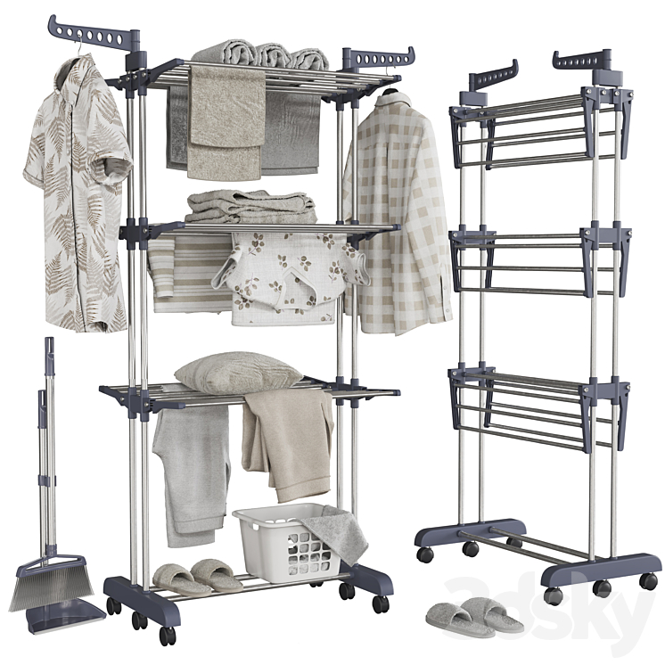 Clothes Drying Rack Stand - Bathroom accessories - 3D model