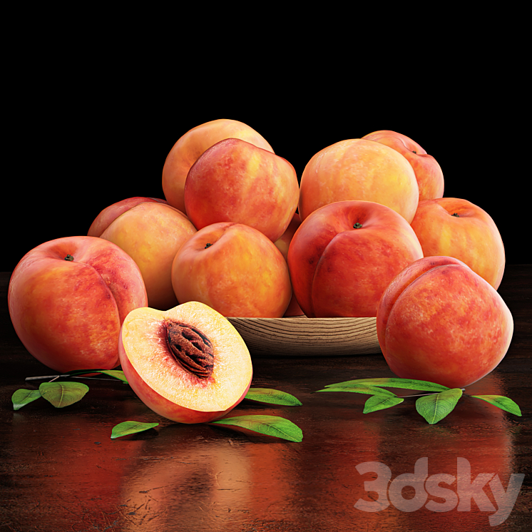 peach dish - Food and drinks - 3D model