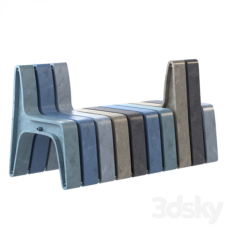 H-bench by Studio segers - Urban environment - 3D model