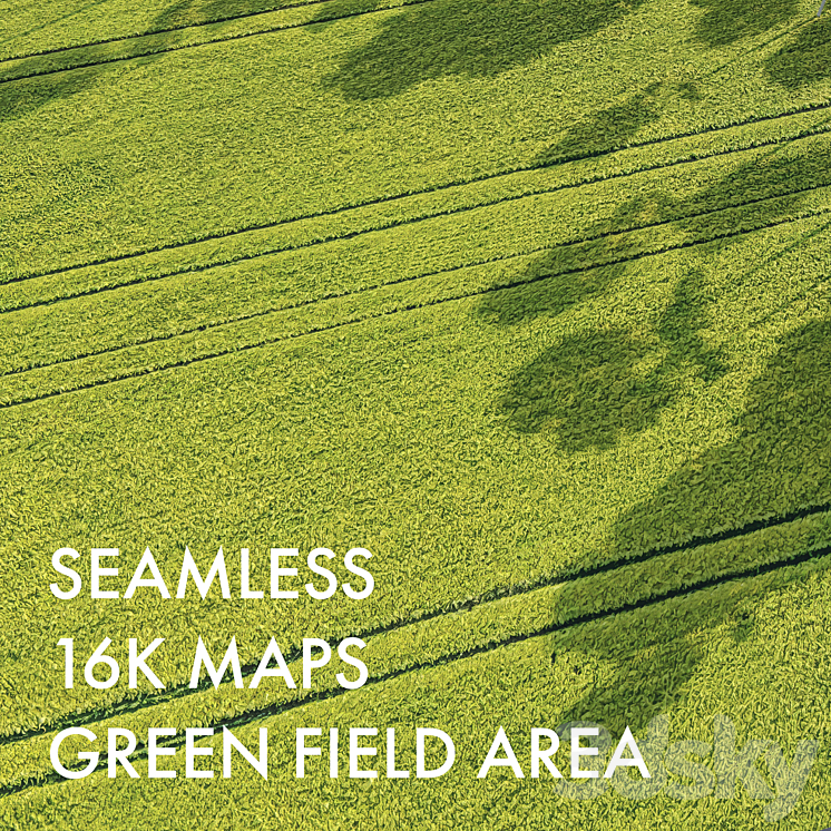 Green field with ruts material | Seamless | PBR - Natural materials ...