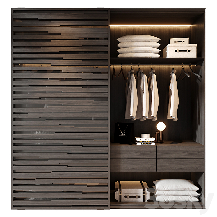 Furniture Composition | 2500 - Wardrobe & Display cabinets - 3D model